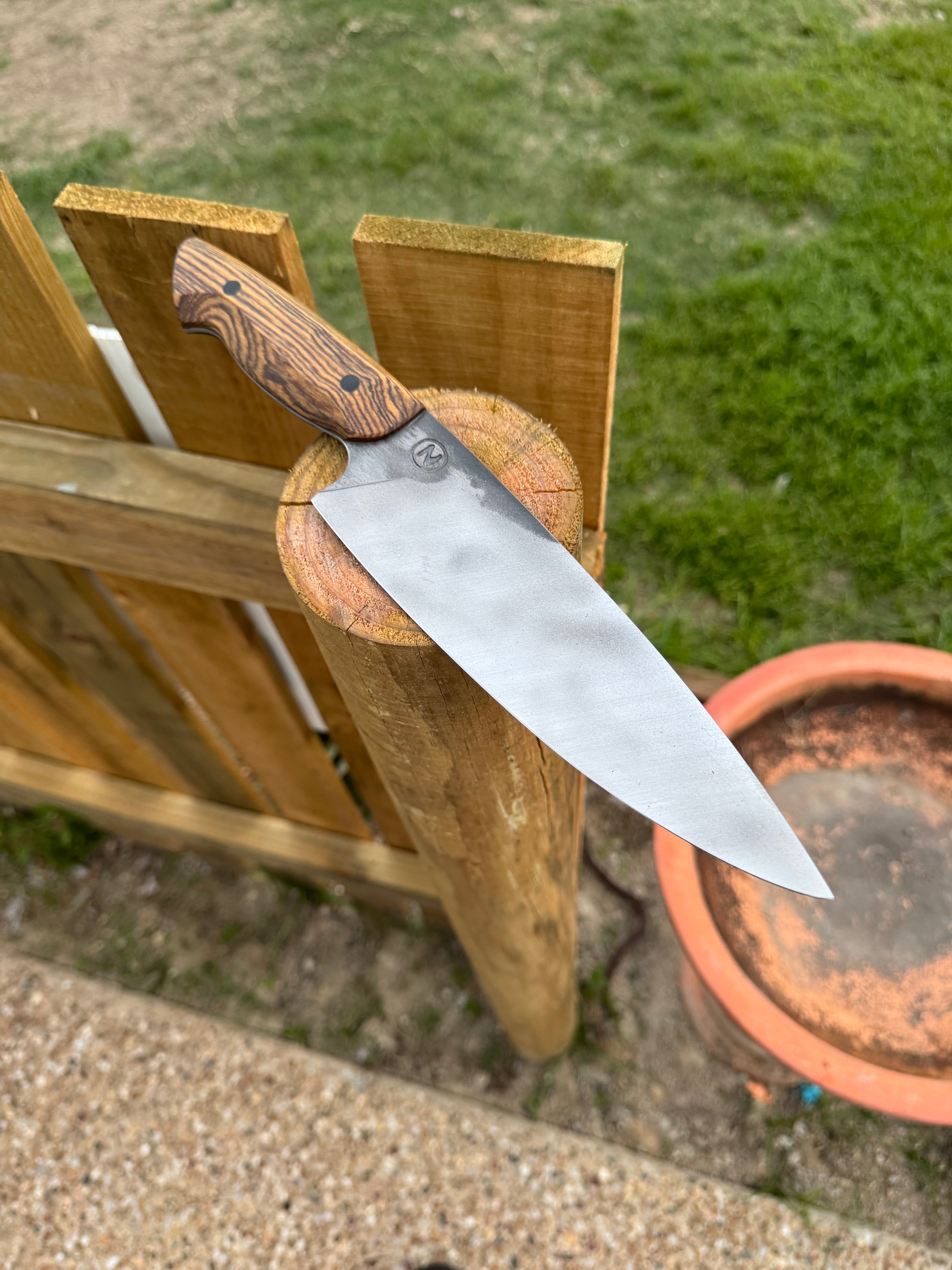 8" kitchen Knife, Bocote Handle | Northern Iron Forge